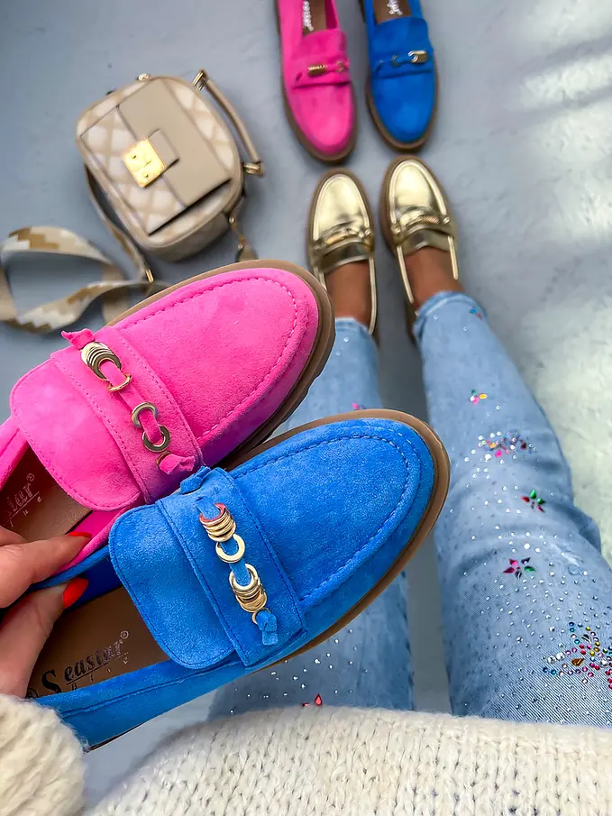 Mokaszín arany színű díszekkel CALLIDORA | Starstyle.hu