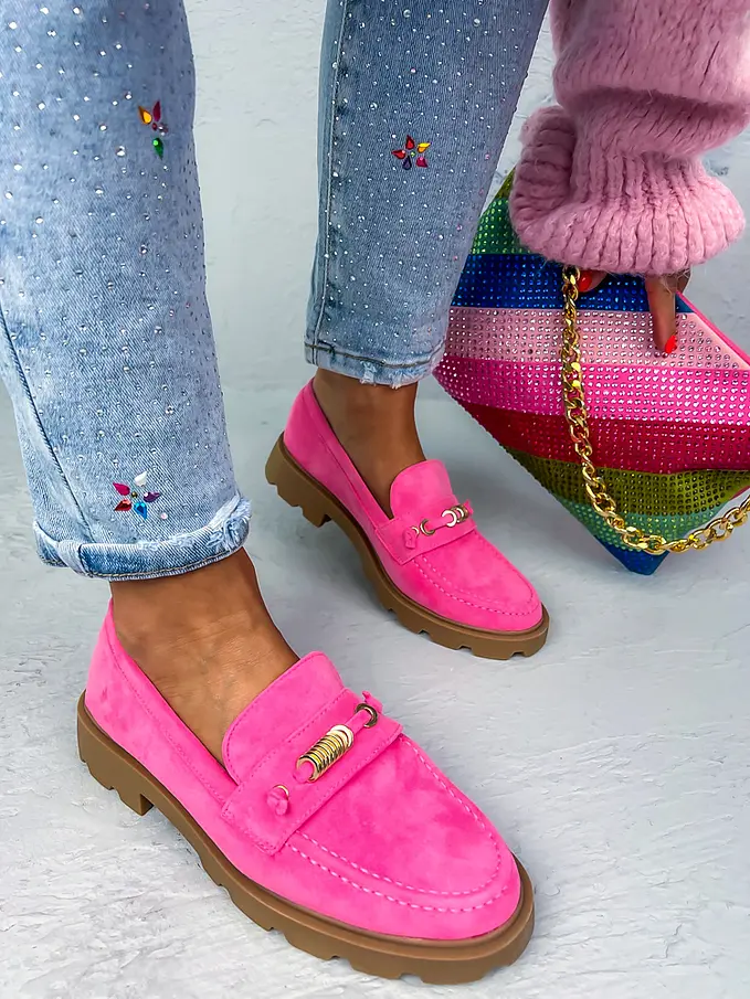 Mokaszín arany színű díszekkel CALLIDORA | Starstyle.hu