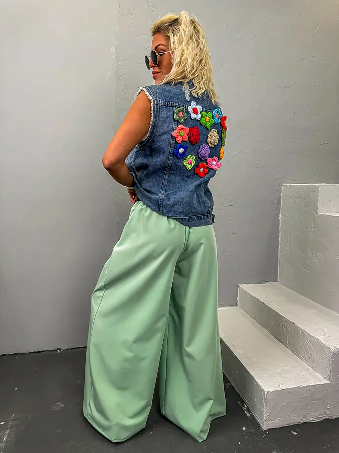 Elegáns palazzo nadrág övvel BRENDA | Starstyle.hu