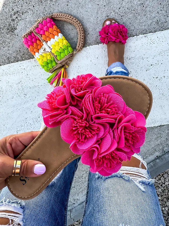 Fukszia női papucs SANDY | Starstyle.hu