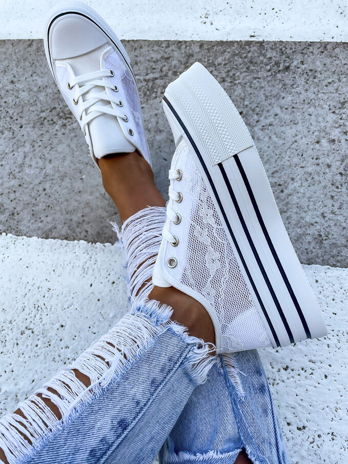 Platformos csipkés sportcipő NINA | Starstyle.hu